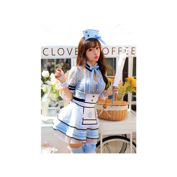 ■仕様ヘッドピース・チューブトップ・ワンピース・エプロン・腕飾り・足飾り・ニーハイソックス■サイズ【フリーサイズ】着丈73cm、チューブトップバスト72cm、ワンピースバスト74cm、ウエスト62-70cm、袖丈18cm■モデル情報身長16...