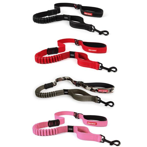 EZYDOG イージードッグ ゼロショック 120cm ブラック レッド グリーンカモ ピンクカモ オレンジ ブルー バブルガム グレイショック吸収機能付きで愛犬の首への負担が軽減されるリード。