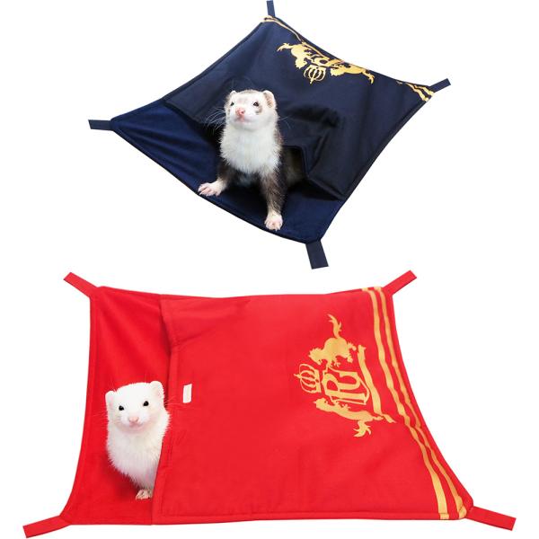 レインボー エンブレムポケット (レッド、ブルー)【検索用ワード】レインボー、小動物用防寒グッズ、フェレット用ハンモック