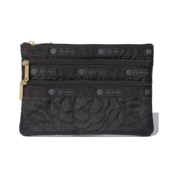 深さの違う3段ジップデザインのポーチ。お札を折らずに収納できるサイズ感で、小さいポケットには小銭・カード類などを入れて、貴重品入れとしても便利なスタイル。バッグの隙間にストンと入るスリムさで、お財布やペンケース、小物入れとして、日常使いから...