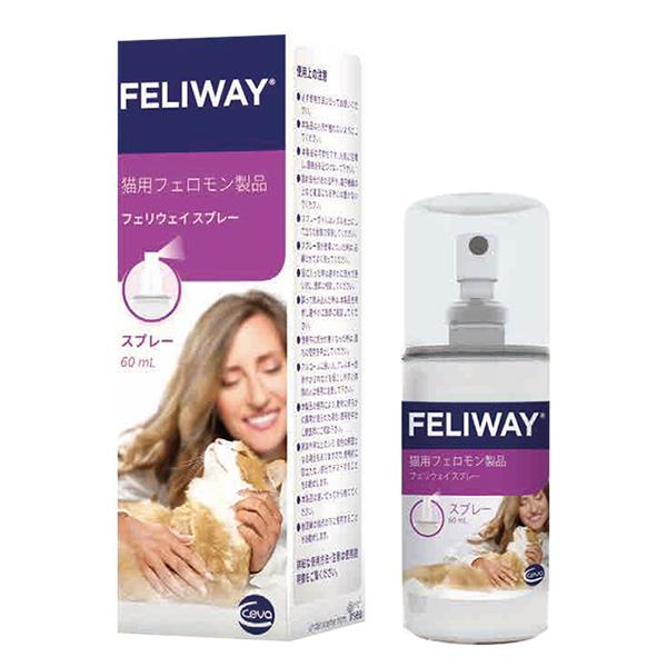 お出かけや動物病院への通院時など環境変化を伴う場面で、低下しがちなQOL改善のお手伝いします。■内容量：60mL■成分：猫のフェイシャルフェロモンF3類縁化合物、エタノール■注意：火気厳禁、人や猫の顔・体に直接スプレーをしないでください。