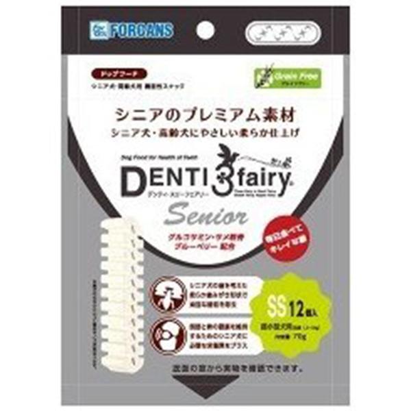 歯と歯茎の健康を守るガム。シニア犬・高齢犬にやさしい柔らか仕上げです。グルコサミンやサメ軟骨、ブルーベリーを配合し、健康を維持するために必要な栄養素をプラスしました。■適用：体重1.5〜3kgのシニア犬用■内容量：12個（70g）■原材料：...