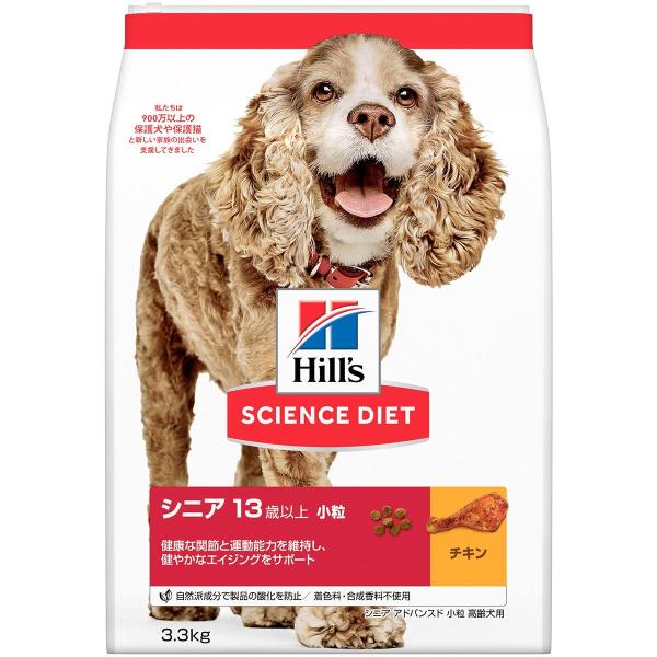 健康な関節と運動能力を維持し、健やかなエイジングをサポートするドッグフード（総合栄養食）です。■内容量：3.3kg■原材料：小麦、トウモロコシ、米、トリ肉、大麦、オート麦、チキンエキス、動物性油脂、コーングルテン、亜麻仁、魚油、植物性油脂、...