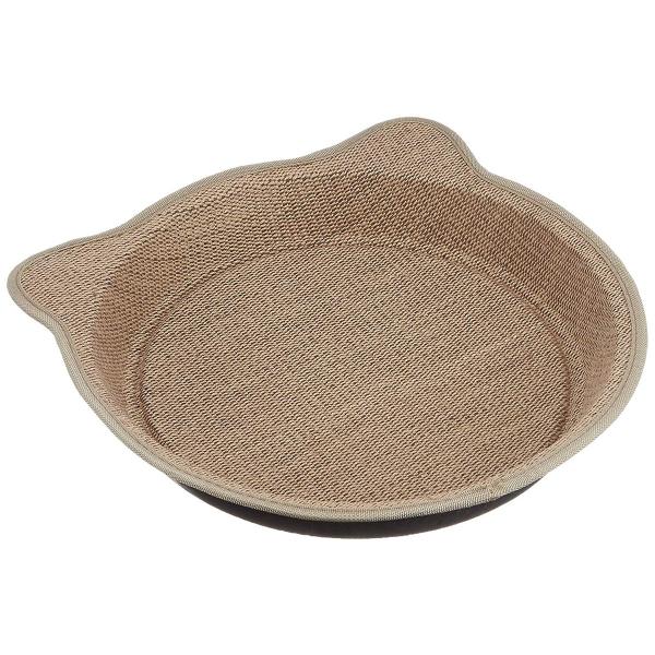 耐久性が高い天然麻で長持ち！・ホコリが飛び散りにくい深型トレイ。・裏面はすべりにくく床をキズから守るラバー加工。・猫ちゃんメロメロまたたびの粉付。・猫耳つき鍋型■サイズ： Ｗ380×Ｄ380×Ｈ55mm