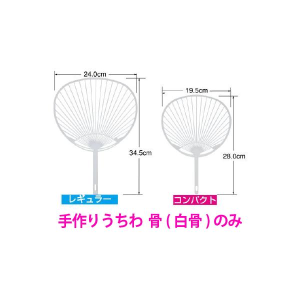 手作りうちわの白骨のみになります。うちわの白骨だけ追加で欲しい！という方に。＜サイズをお選びください＞●レギュラーサイズ（243×345mm）●コンパクトサイズ（195×280mm）