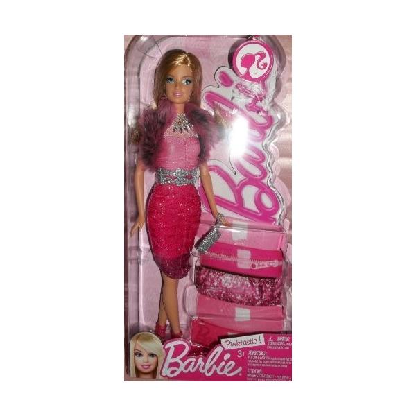 【商品名】Barbie - Pinktastic - Exclusive Doll - Honey Doll with Ruched Ombre Dress Cocktail Dress &amp; Faux Fur Shrug - X69...