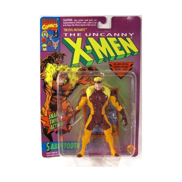 【商品名】SABRETOOTH The Uncanny X-Men エックスメン Action Figure &amp; Official Marvel マーブル Universe Trading Card フィギュア ダイキャスト 人形【...