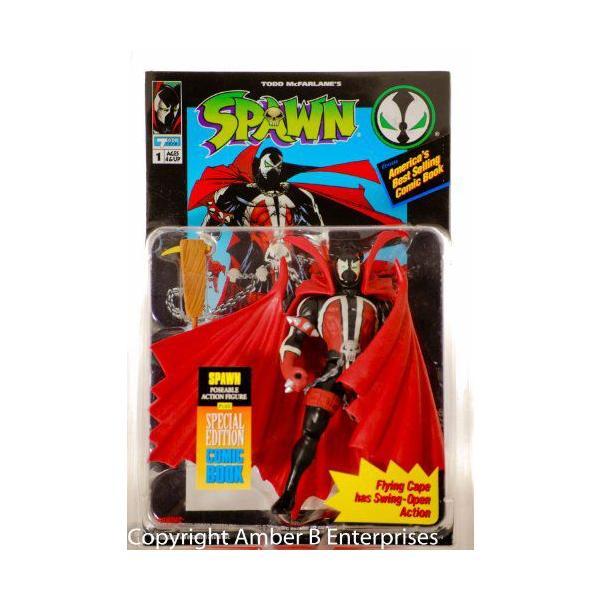 【商品名】McFarlane マクファーレン Toys Year 1994 Spawn Series 6 Inch Tall Poseable アクションフィギュア - SPAWN with Flying Cape, Spiked Wood...