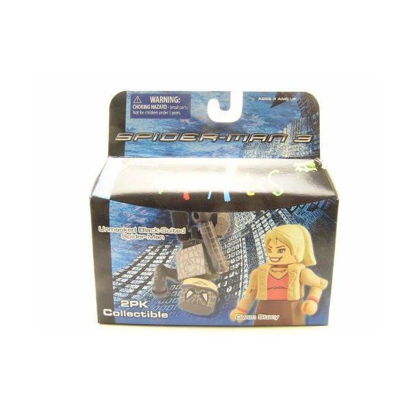 【商品名】Marvel マーブル MiniMates Series 18 Spider-Man スパイダーマン 3 Unmasked Black-Suited Spider-Man スパイダーマン and Gwen Stacy フィギュア ...