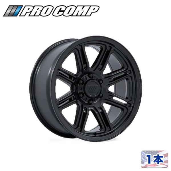 [ブランド] PROCOMP[シリーズ]PA206 SNARE[カラー]MATTE BLACK(マットブラック)[適合車種]汎用[商品内容]16インチ アルミホイール 1本[サイズ]16×8 5H 114.3 ±0 CB74.1《注意》ご注...