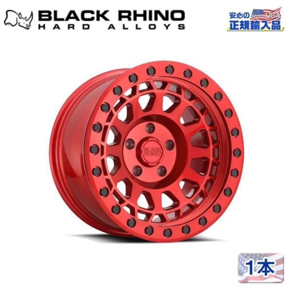 [ブランド]Black Rhino ブラックライノ[シリーズ]PRIMM[カラー]CANDY RED W/BLACK BOLTS[適合車種]汎用[商品内容]17インチアルミホイール 1本[サイズ]17×9J 6H139.7 -12 CB11...