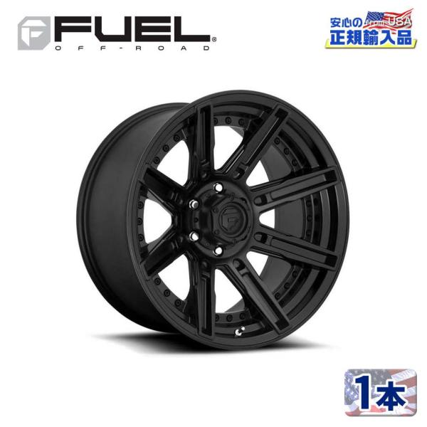 【ブランド】FUEL OFFROAD（フューエルオフロード）　【商品内容】20インチアルミホイール 1本　【サイズ】20×10 6H 139.7 -18 CB106.1　【カラー】MATTE BLACK（マットブラック）　【メーカー品番】D...