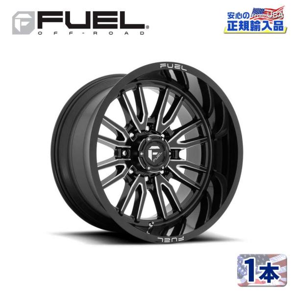 【ブランド】FUEL OFFROAD（フューエルオフロード）　【商品内容】20インチアルミホイール 1本　【サイズ】20×9 8H 165.1 +20 CB125.1　【カラー】GLOSS BLACK MILLED（グロスブラックミルド）　...