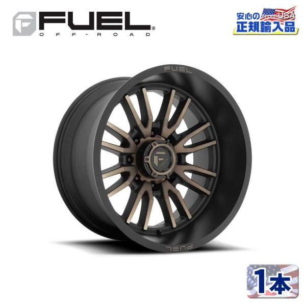 【ブランド】FUEL OFFROAD（フューエルオフロード）　【商品内容】20インチアルミホイール 1本　【サイズ】20×9 8H 180 +1 CB124.2　【カラー】MATTE BLACK DOUBLE DARK TINT（マットブラ...