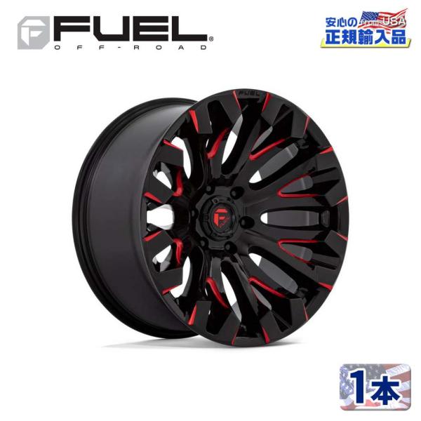 【ブランド】FUEL OFFROAD（フューエルオフロード）　【商品内容】20インチアルミホイール 1本　【サイズ】20×9 6H 135 +1 CB87.1　【カラー】GLOSS BLACK MILLED RED TINT（グロスブラック...