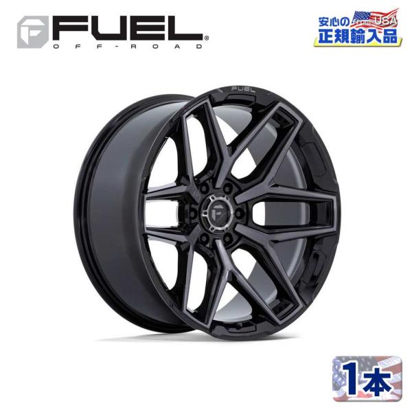 [ブランド]FUEL OFFROAD (フューエルオフロード)[商品内容]18インチアルミホイール 1本　[サイズ]18×9J 6H 135 +20 CB87.1[カラー]GLOSS BLACK BRUSHED WITH GRAY TINT...