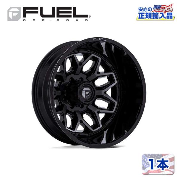 [ブランド]FUEL OFFROAD [シリーズ]D875 FLUX DUALLY[カラー]GLOSS BLACK BRUSH FC GRAY DDDT(グロスブラック ブラッシュ FC グレー)[適合車種]汎用[商品内容]20インチ アル...
