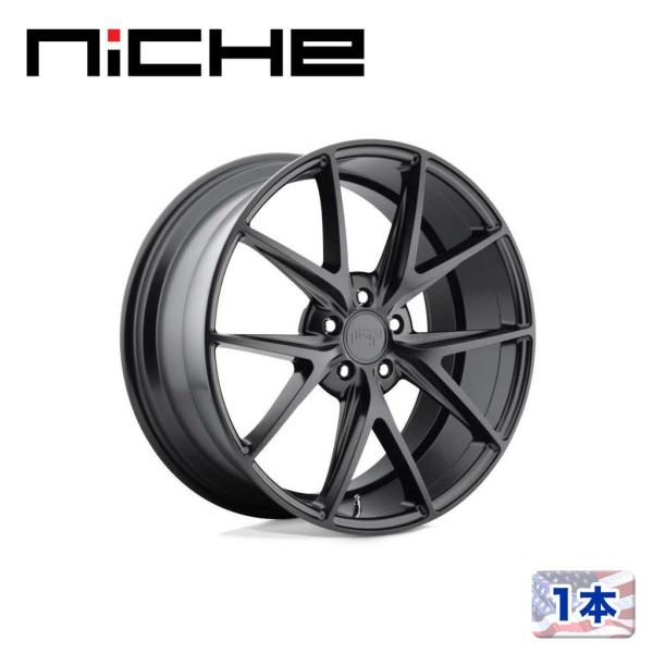 [ブランド] NICHE[シリーズ]M117 MISANO[カラー]MATTE BLACK(マットブラック)[適合車種]汎用[商品内容]19インチ アルミホイール 1本[サイズ]19×9.5 5H 112 +50 CB66.56《注意》ご注...