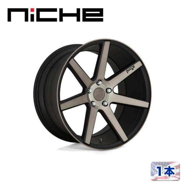 【ブランド】NICHE　【商品内容】19インチアルミホイール 1本　【サイズ】19×8.5J 5H 112 +42 CB66.56　【カラー】MATTE BLACK MACHINED（マットブラックマシーン）　【メーカー品番】M150198...