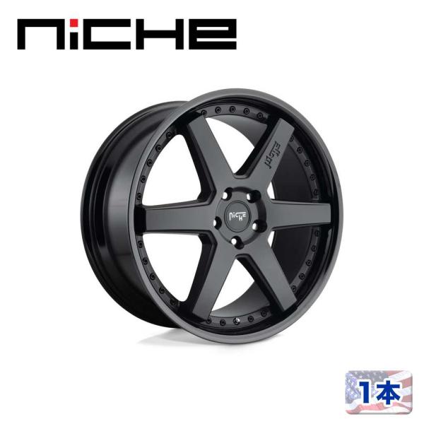 【ブランド】NICHE　【商品内容】18インチアルミホイール 1本　【サイズ】18×8.5J 5H 114.3 +45 CB72.56　【カラー】GLOSS BLACK MATTE BLACK（グロスブラック/マットブラック）　【メーカー品...