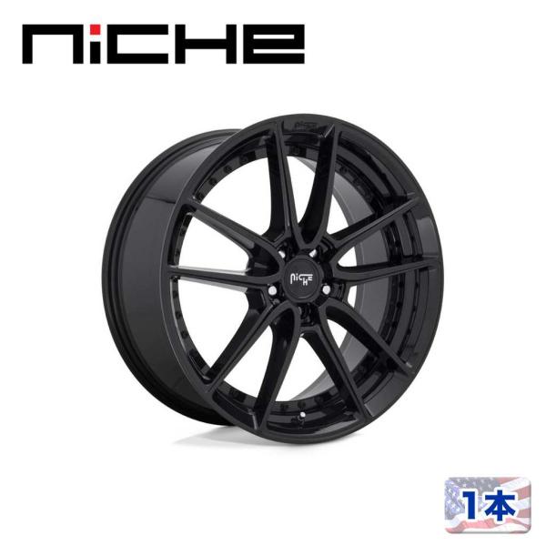【ブランド】NICHE　【商品内容】20インチアルミホイール 1本　【サイズ】20×9J 5H 115 +18 CB71.5　【カラー】GLOSS BLACK（グロスブラック）　【メーカー品番】M223209090+18　【出荷品番】M22...