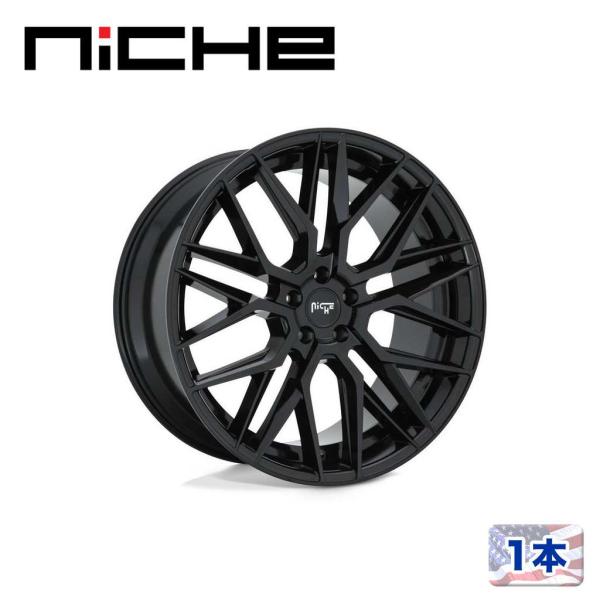 [ブランド] NICHE[シリーズ]M224 GAMMA[カラー]GLOSS BLACK(グロスブラック)[適合車種]汎用[商品内容]19インチ アルミホイール 1本[サイズ]19×8.5 5H 112 +35 CB66.56《注意》ご注文...