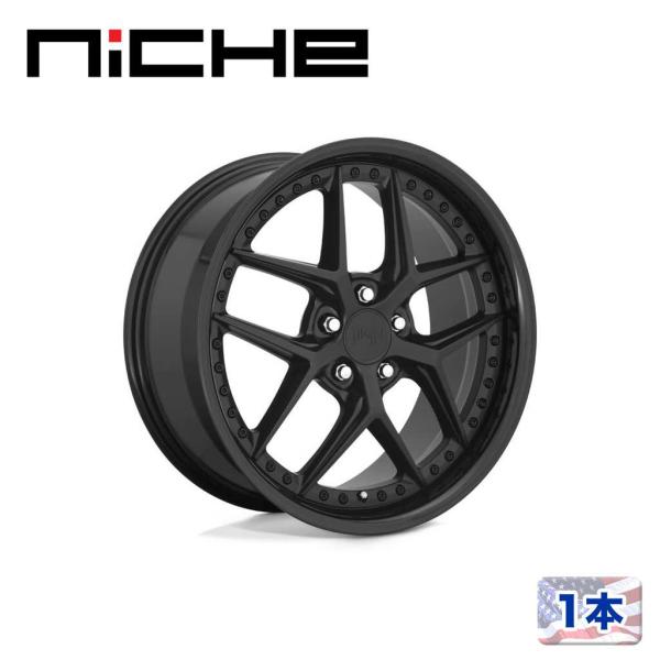 【ブランド】NICHE　【商品内容】19インチアルミホイール 1本　【サイズ】19×8.5J 5H 112 +42 CB66.56　【カラー】GLOSS BLACK MATTE BLACK（グロスブラック/マットブラック）　【メーカー品番】...
