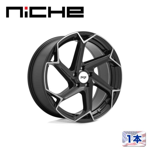 【ブランド】NICHE　【商品内容】20インチアルミホイール 1本　【サイズ】20×10.5J 5H 112 +40 CB66.56　【カラー】GLOSS BLACK BRUSHED（グロスブラックブラッシュ）　【メーカー品番】M25520...