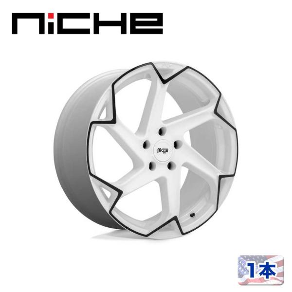 【ブランド】NICHE　【商品内容】20インチアルミホイール 1本　【サイズ】20×10.5J 5H 112 +40 CB66.56　【カラー】GLOSS WHITE W/ BLACK（グロスホワイトW/ブラック）　【メーカー品番】M257...