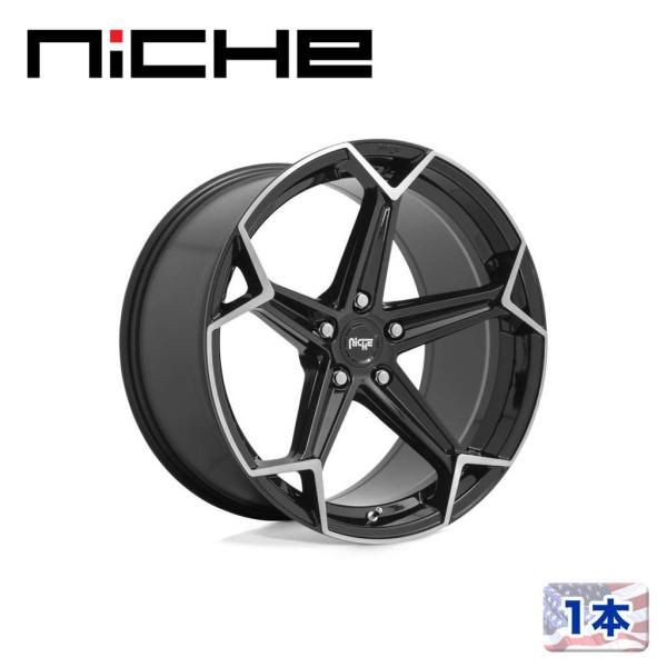 【ブランド】NICHE　【商品内容】20インチアルミホイール 1本　【サイズ】20×10.5J 5H 112 +27 CB66.56　【カラー】GLOSS BLACK BRUSHED（グロスブラックブラッシュ）　【メーカー品番】M25920...