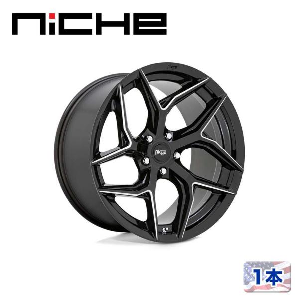 【ブランド】NICHE　【商品内容】20インチアルミホイール 1本　【サイズ】20×10.5J 5H 112 +40 CB66.56　【カラー】GLOSS BLACK MILLED（グロスブラックミルド）　【メーカー品番】M26620054...