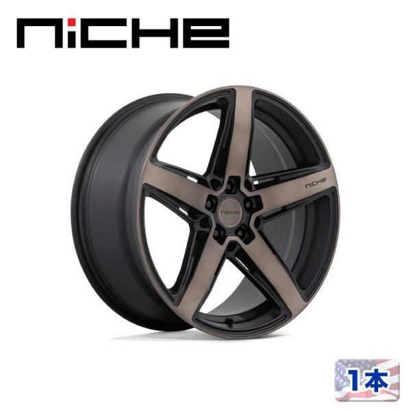 【ブランド】NICHE　【商品内容】20インチアルミホイール 1本　【サイズ】20×9J 5H 112 +25 CB66.56　【カラー】MATTE BLACK W/ DOUBLE DARK TINT FACE（マットブラックW/ダブルダー...