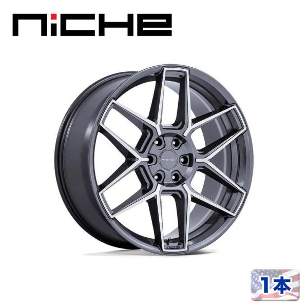 [ブランド] NICHE[シリーズ]NC281 RISE[カラー]ANTHRACITE W/ MACHINED FACE(アンスラサイト/マシンドフェイス)[適合車種]汎用[商品内容]24インチ アルミホイール 1本[サイズ]24×10 6...
