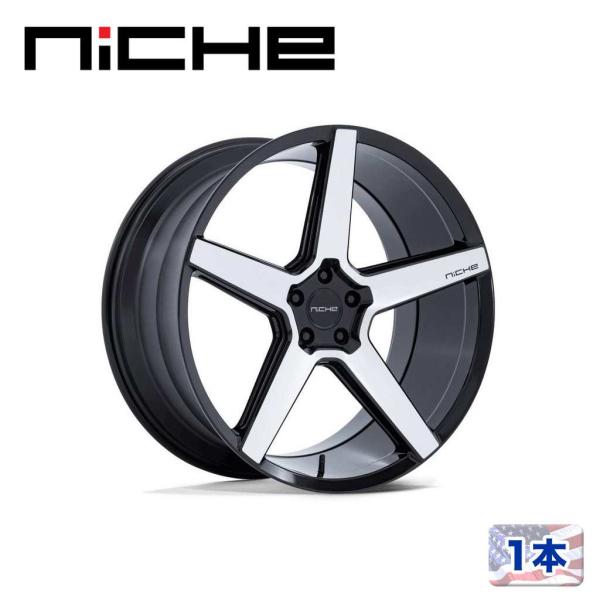 [ブランド] NICHE[シリーズ]NC283 MODENA[カラー]GLOSS BLACK W/ MACHINED FACE(グロスブラック/マシーンドフェイス)[適合車種]汎用[商品内容]20インチ アルミホイール 1本[サイズ]20×...