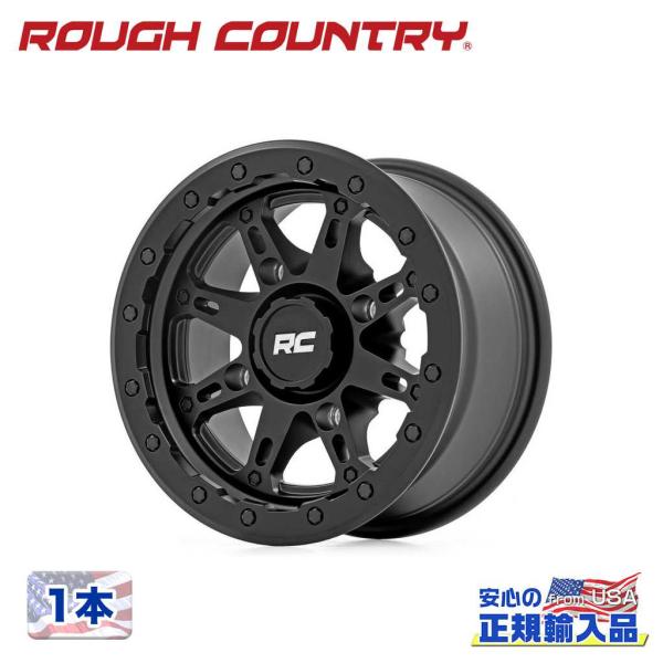 [ブランド]ROUGH COUNTRY[シリーズ]94シリーズ[カラー]マットブラック[適合車種]汎用[商品内容]14インチ アルミホイール 1本[サイズ]14×7 4H 156 +10 CB109.2《注意》ご注文後のキャンセル等は、いか...