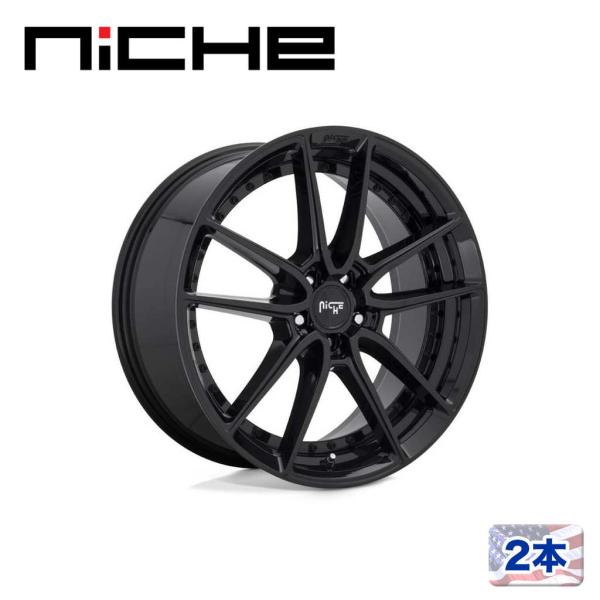 【ブランド】NICHE　【商品内容】20インチアルミホイール 2本　【サイズ】20×9J 5H 115 +18 CB71.5　【カラー】GLOSS BLACK（グロスブラック）　【メーカー品番】M223209090+18　【出荷品番】M22...