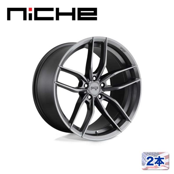 【ブランド】NICHE　【商品内容】19インチアルミホイール 2本　【サイズ】19×9.5J 5H 112 +38 CB66.56　【カラー】MATTE ANTHRACITE（マットアンスラサイト）　【メーカー品番】M204199544+3...