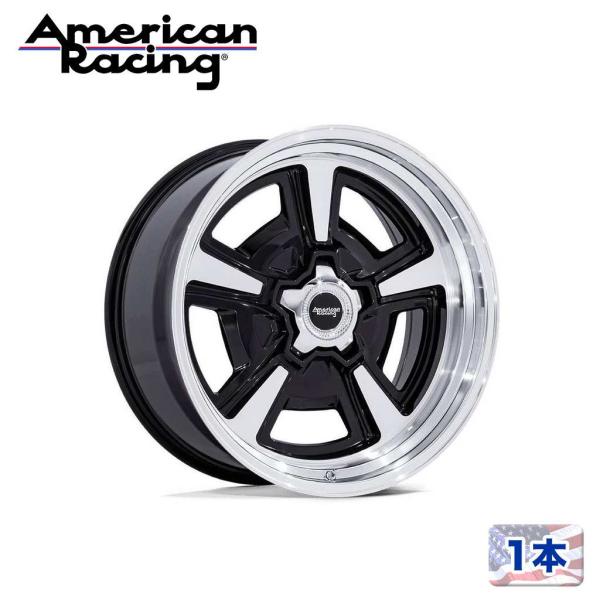 [ ブランド ] American Racing アメリカンレーシング[ 商品内容 ] 18インチアルミホイール 1本[ ホイールサイズ ] 18×8J 5H 120.65 ±0 CB72.5[ カラー ] グロスブラックマシンドW/ダイア...