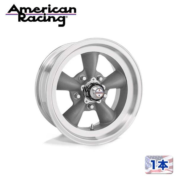【ブランド】American Racing （アメリカンレーシング）　【商品内容】14インチアルミホイール 1本　【サイズ】14×6J 5H 120.65 -2 CB83.06　【カラー】TORQ THRUST GRAY W/ MACH L...