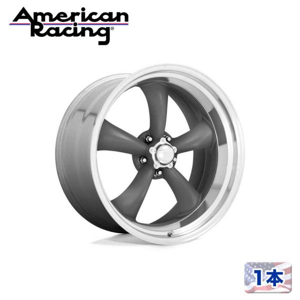 [ブランド]American Racing アメリカンレーシング [シリーズ]VN215 CLASSIC TORQ THRUST II[カラー]MAG GRAY W/ MACHINED LIP[適合車種]汎用[商品内容]17インチアルミホイ...