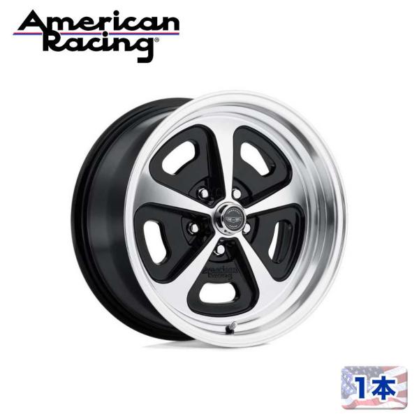 【ブランド】American Racing （アメリカンレーシング）　【商品内容】15インチアルミホイール 1本　【サイズ】15×8J 5H 120.65 ±0 CB72.56　【カラー】GLOSS BLACK MACHINED　【メーカー...