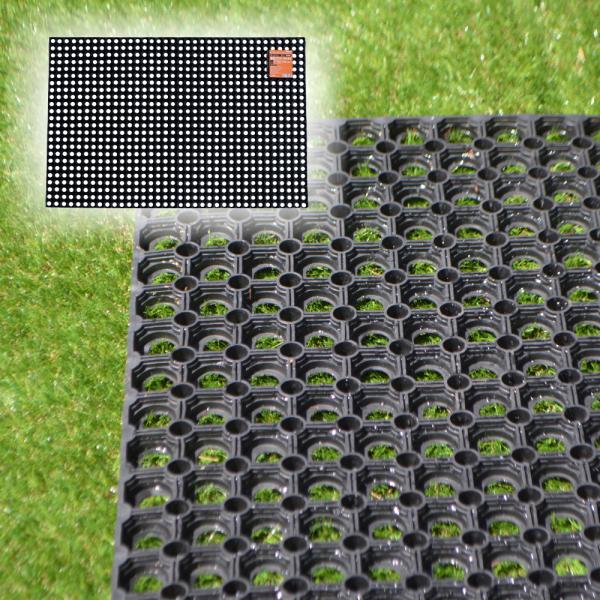 有孔ラバーマット 規格RM-1050S：約100ｘ150ｘ1.6cm重量：9.5kg/枚色：黒材質/成分天然ゴム