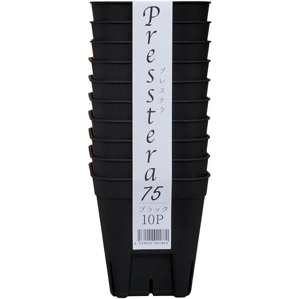 プレステラ90型よりひと回り小さいので、子株を育てるときや小さな植物を育てるのに便利なサイズです。サイズ：64×64×H57mm　入数：10日本ポリ鉢販売