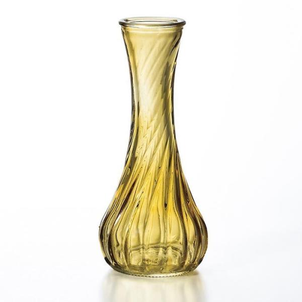 一輪挿し花瓶散歩道の花を一輪かざってはいかがでしょうか。小さな花を活けたり、そのままインテリアとして飾っても素敵です。曲線とカラーが可愛らしいフラワーベース。■材質：ガラス■サイズ（約）上Φ4.2Ｘ下Φ6.5ＸＨ15ｃｍモニターの発色の具合...