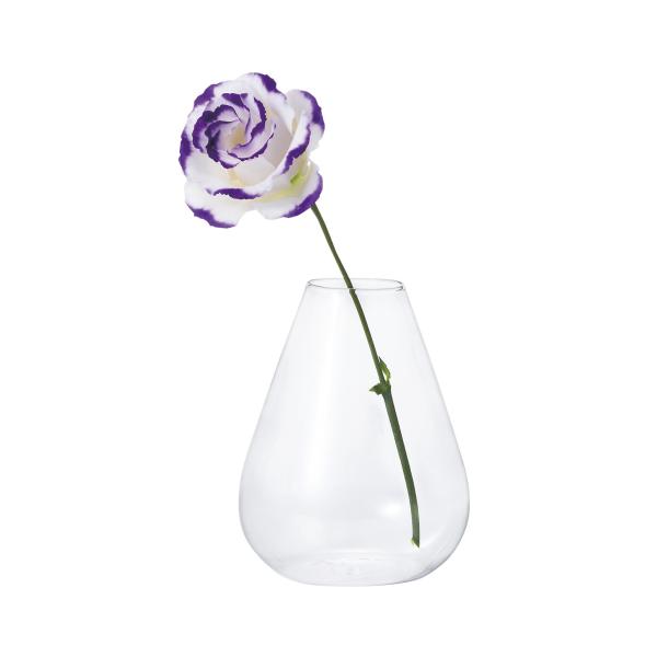 透明感のある小さめのガラスが、花をより可愛らしくひきたてます。サイズ：Φ88×H112mmエイチツーオー