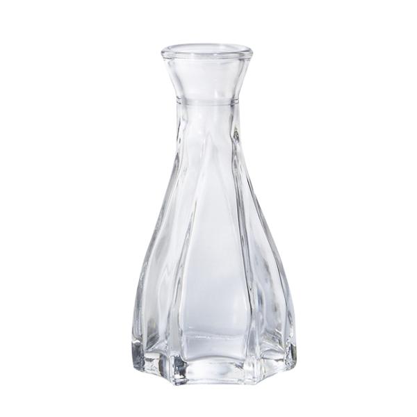 ガラスの花瓶やポットに花を入れて置くだけでさわやかな気分に。サイズ：Φ7×H13cm　カラー：クリアエイチツーオー