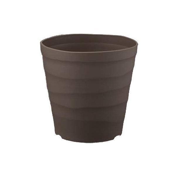 クラフトポット 18型  ダークブラウン素焼き鉢のような質感！特長オリーブやシマトネリコなどのシンボルツリーを、お庭のコンクリートやタイルの上に設置する際や、隣地との境界線や窓際に目隠しとして設置する時におすすめのポットです。バラや果樹の植...