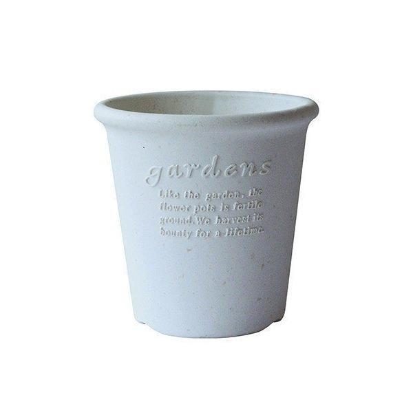 エコポット丸型 5号 ホワイトハーブや多肉植物におすすめ[サイズ]：Φ150ｘH150mmシンプルでスタンダードな長鉢タイプ。ナチュラルカラーは、木の素材感が植物をより一層引き立てます。葉っぱのグリーンとの相性もピッタリです。天然素材(木粉...