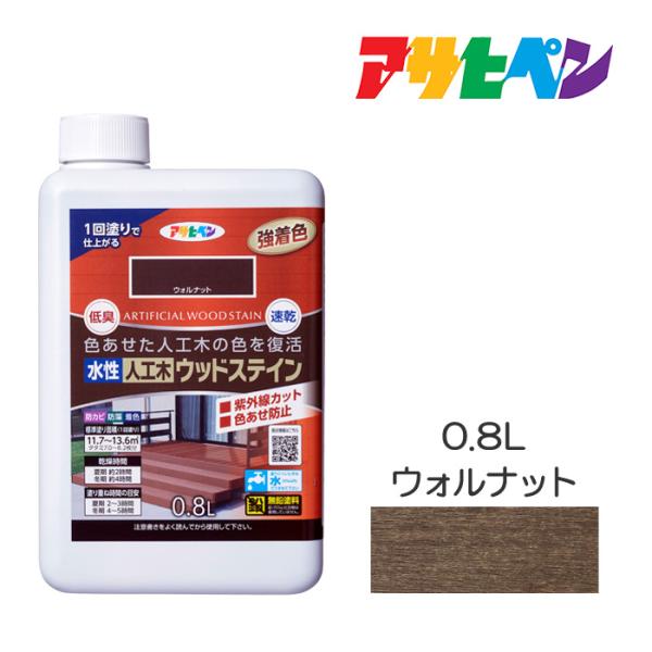 水性人工木ウッドステイン規格：0.8L、1.8L色数：4色塗料タイプ：アクリル樹脂塗料製造国：日本