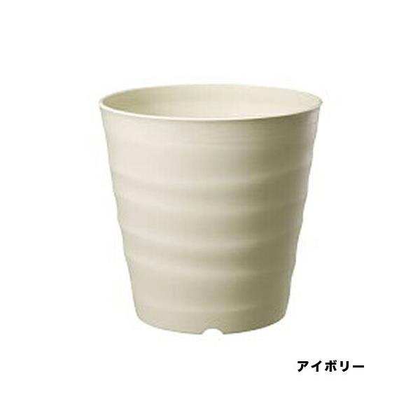 フレグラーポット 43型 アイボリーオーガスタやウンベラータ人気のガジュマル、バラにも素焼きの様な質感と緩やかなウェーブが特徴。飽きのこない高いデザイン性だけでなく通気性のよい鉢底など機能面も充分。サイズ：約H430ｘW430ｘD430